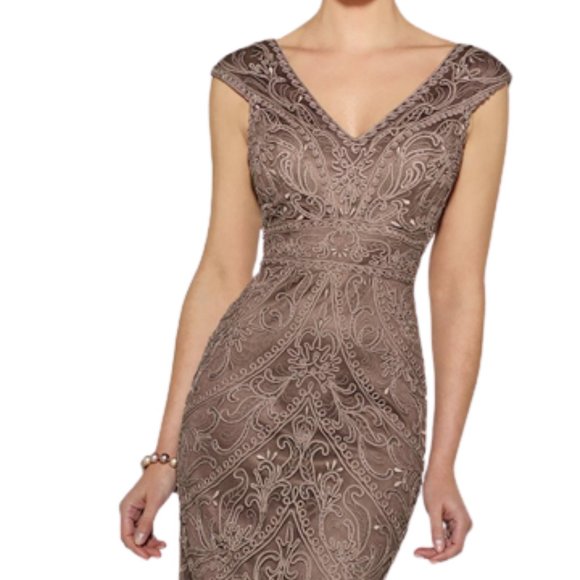Cameron Blake | Dresses | Cameron Blake 26693 Evening Gown Brown Size 4 ...